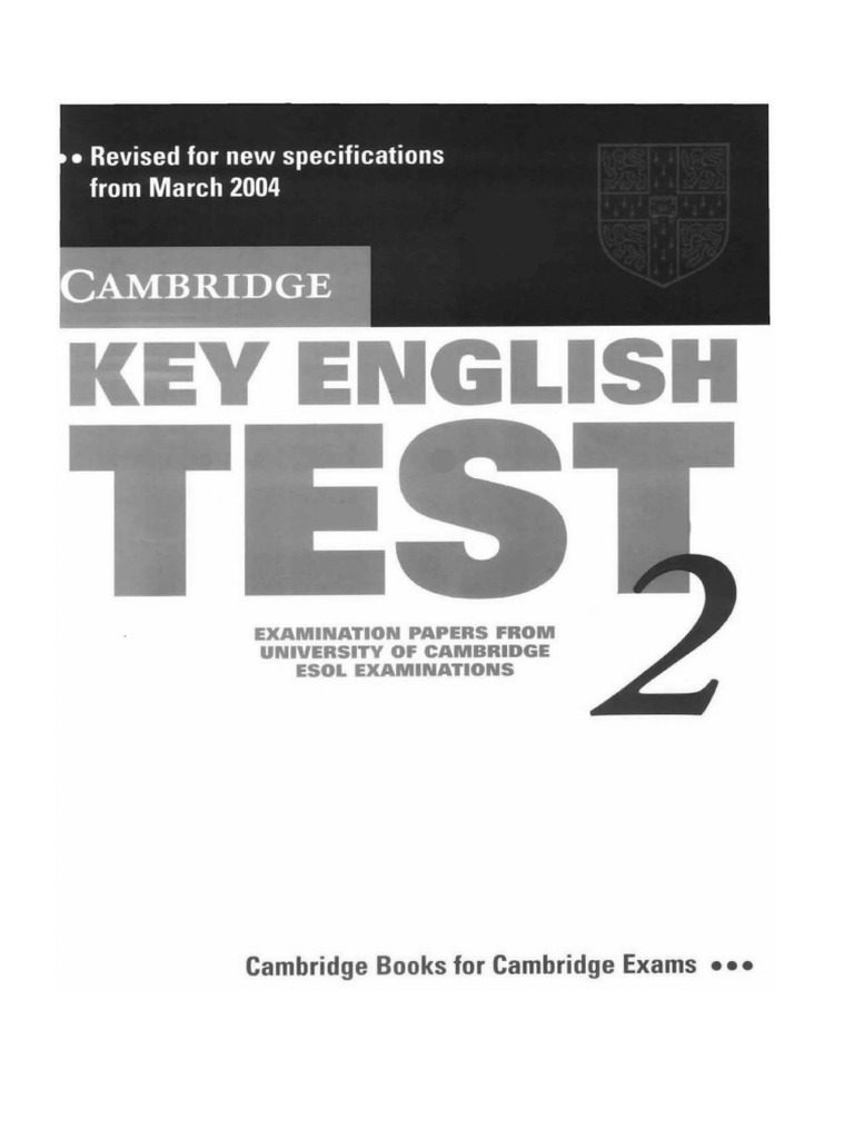 Cambridge KET 2 Book | PDF