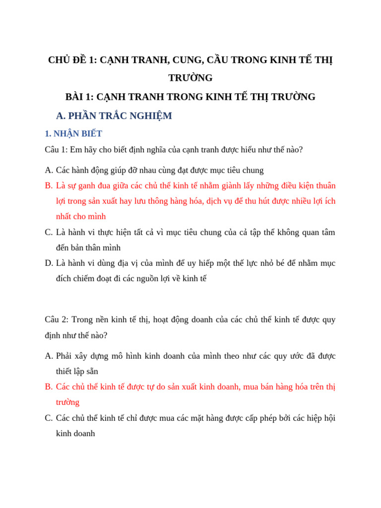 Chu - de - 1 - Bai - 1 - Canh - Tranh - Trong - Kinh - Te - Thi ...