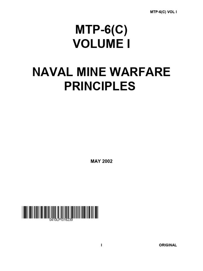 MTP-6 (C) | PDF | Naval Mine | International System Of Units