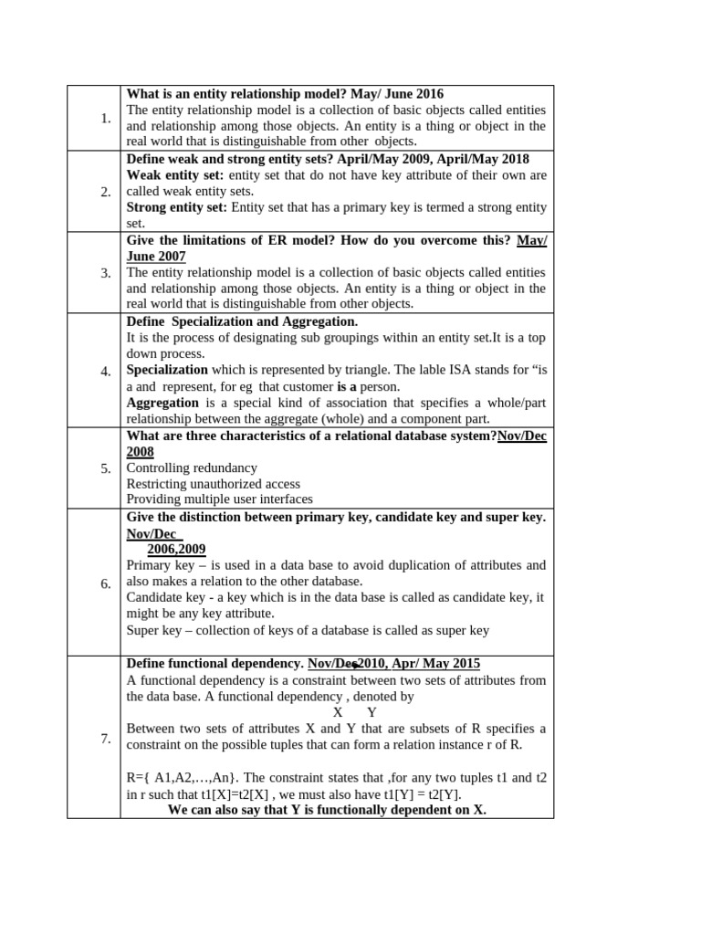 Two marks | PDF | Relational Model | Relational Database