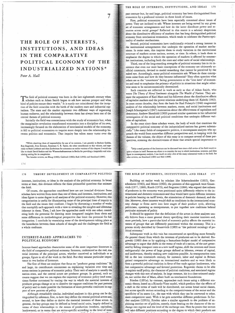 Comparative Political Economy Insights | PDF | Economics | Capitalism