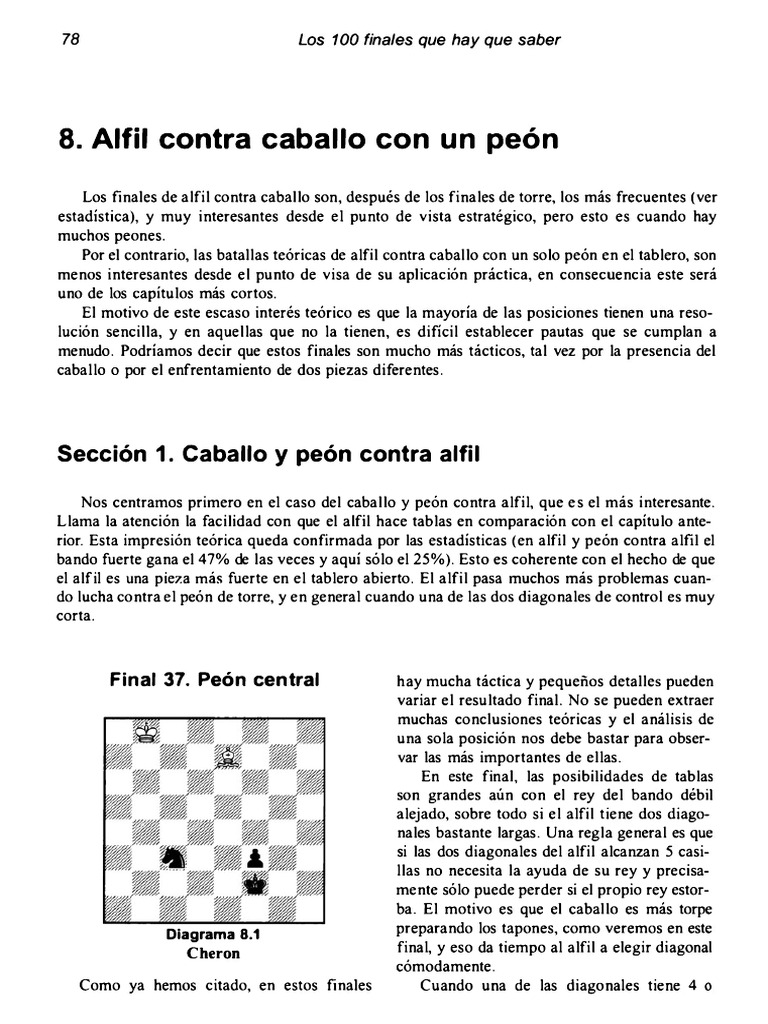 Alfil Contra Caballo y Un Peon | PDF