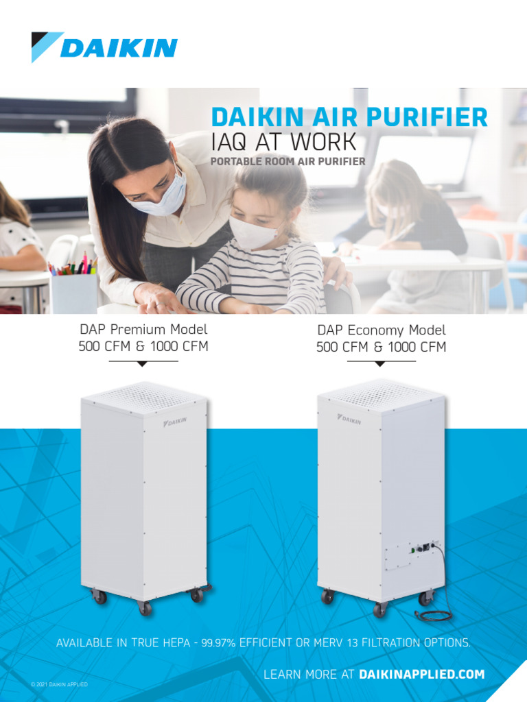 Daikin Air Purifier: Premium & Economy Models | PDF | Filtration ...