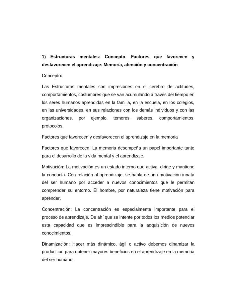 Estructuras mentales y aprendizaje eficaz | PDF | Cerebro | Hemisferio ...