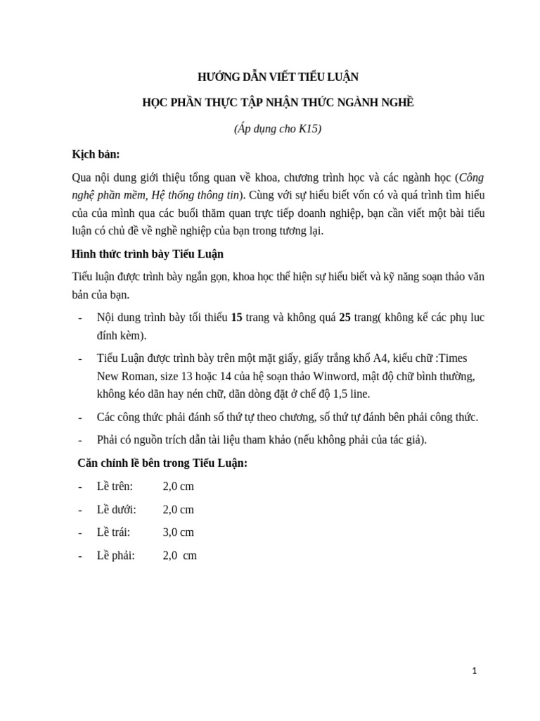 Tieu Luan TTNTNN - Yeu Cau - K15 | PDF