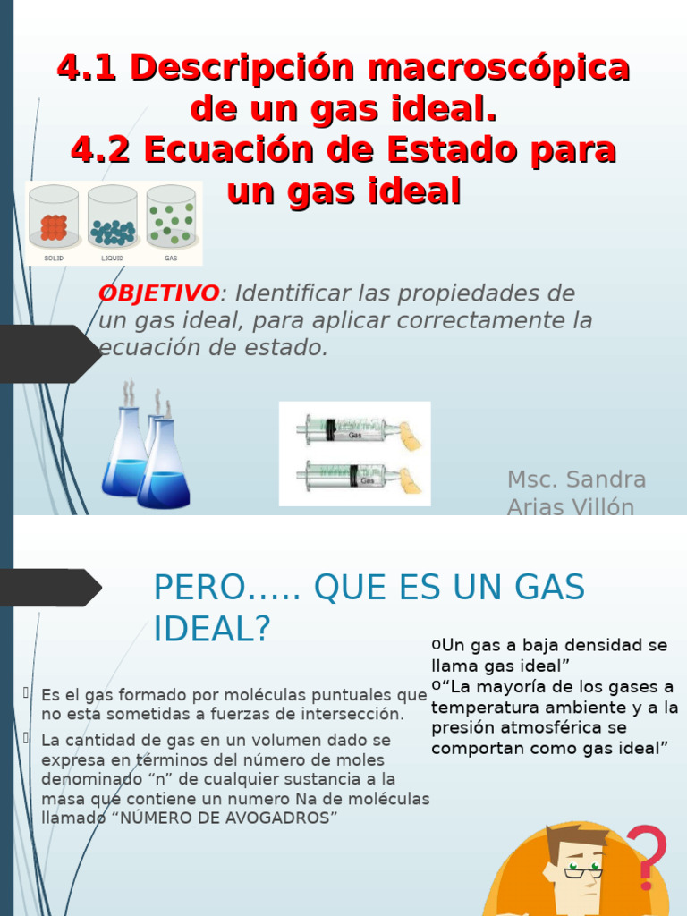 30 Clase 4.1 Descripción Macroscópica de Un Gas Ideal. | PDF | Gases | Termodinámica