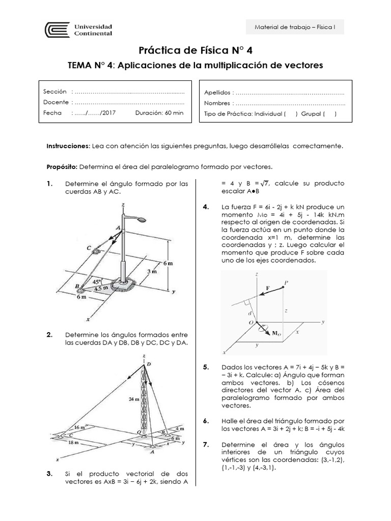 Practica Sem 04 | PDF | Vector Euclidiano | Geometría analítica