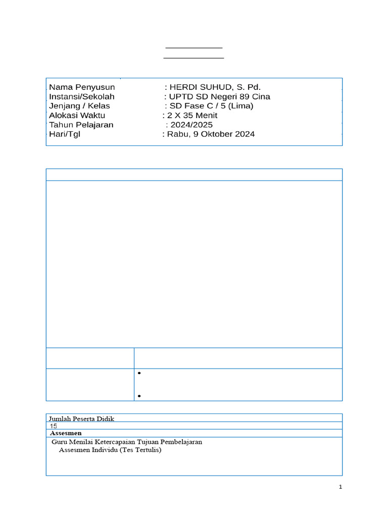 Perangkat Pembelajaran - Herdi Suhud - 2490224951411 | PDF