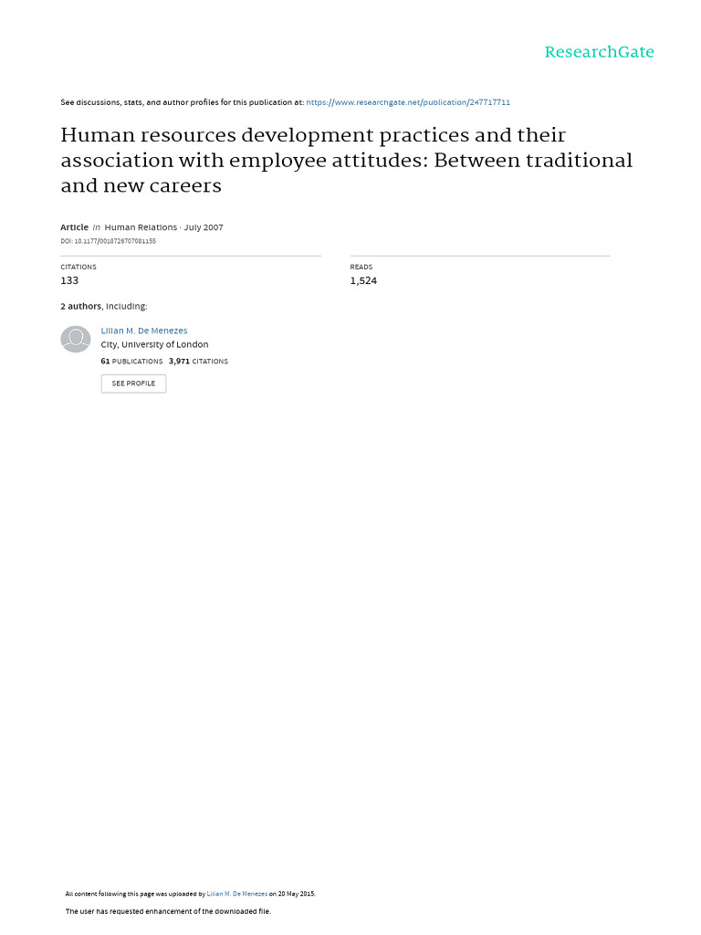 Human Resources Development Practices and Their As | PDF