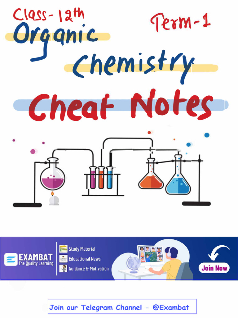 Organic Chemistry Short Notes | PDF | Carbon Compounds | Organic Chemistry
