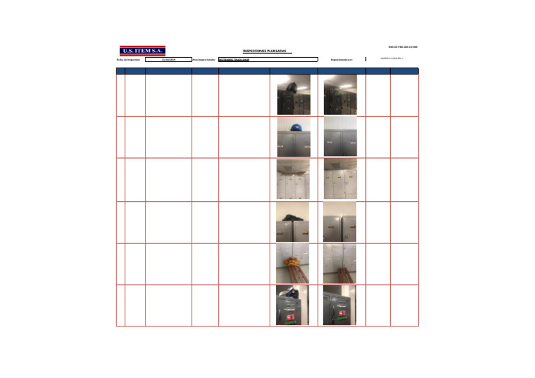Formato de Inspeccion Usitemsa GGV 221019 | PDF