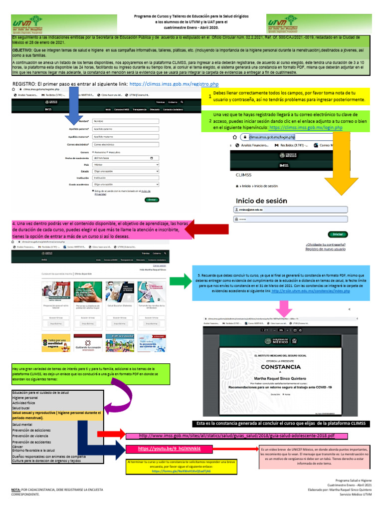 Programa Educacion para La SaludEnero-Abril-2021 | PDF