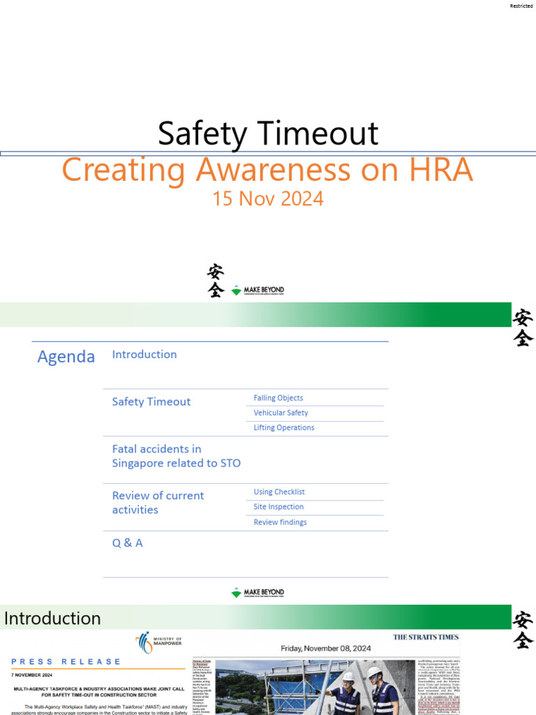 Safety Timeout 15 Nov 2024 | PDF | Vehicles | Traffic