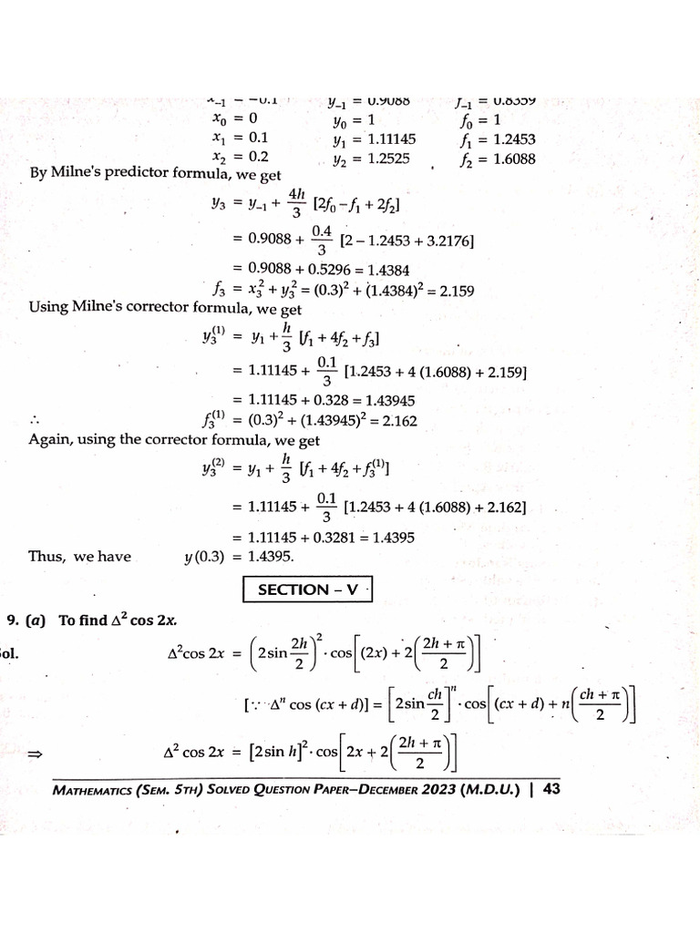 Numerical Analysis Ques | PDF