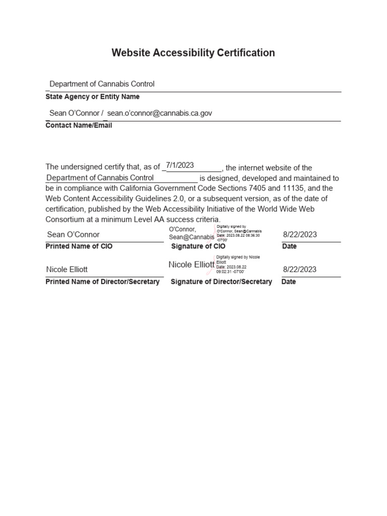 Website Accessibility Certification | PDF