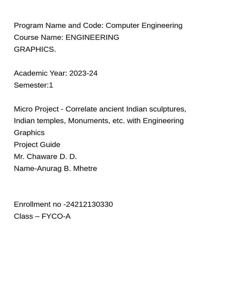 EGP Micro Project | PDF | Engineering | Graphics