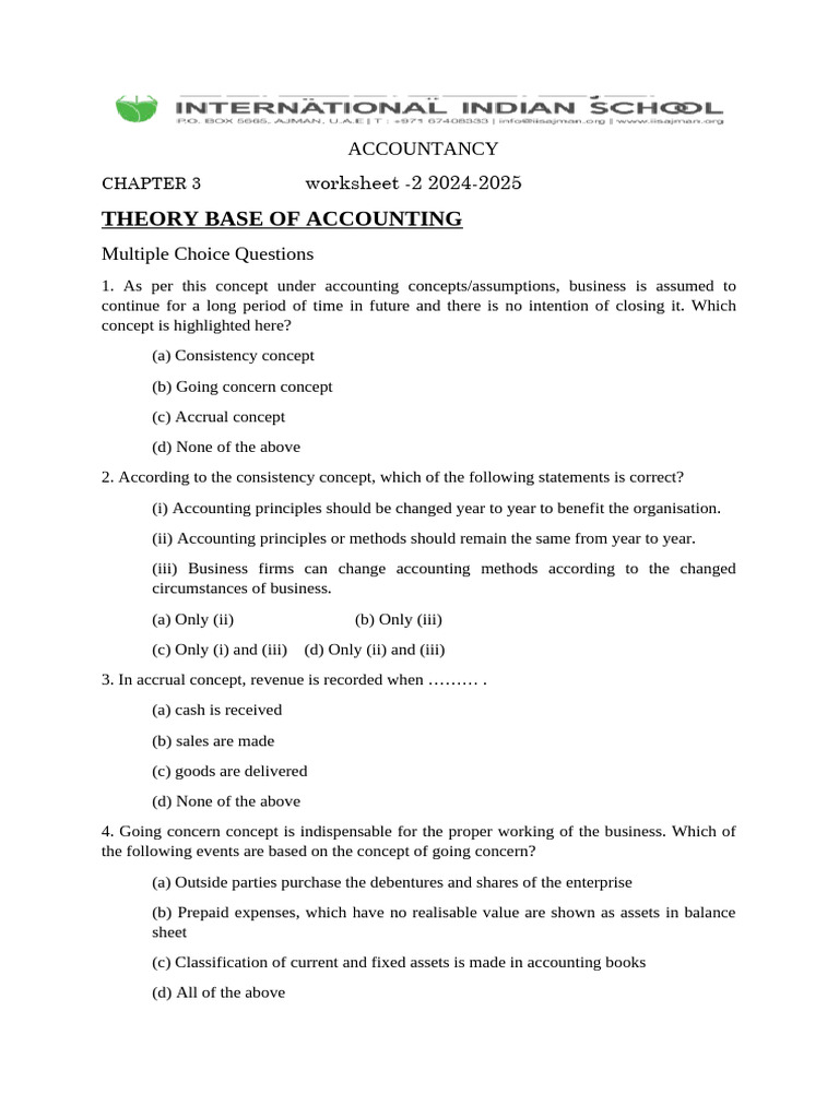 Theory Base of Accounting MCQ | PDF | Debits And Credits | Income Statement