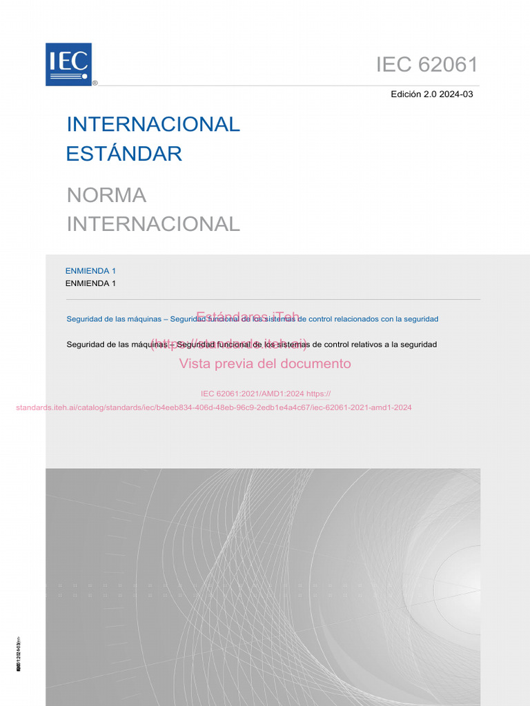 Iec 62061 2021 Amd1 2024 | PDF | Comisión Electrotécnica Internacional ...