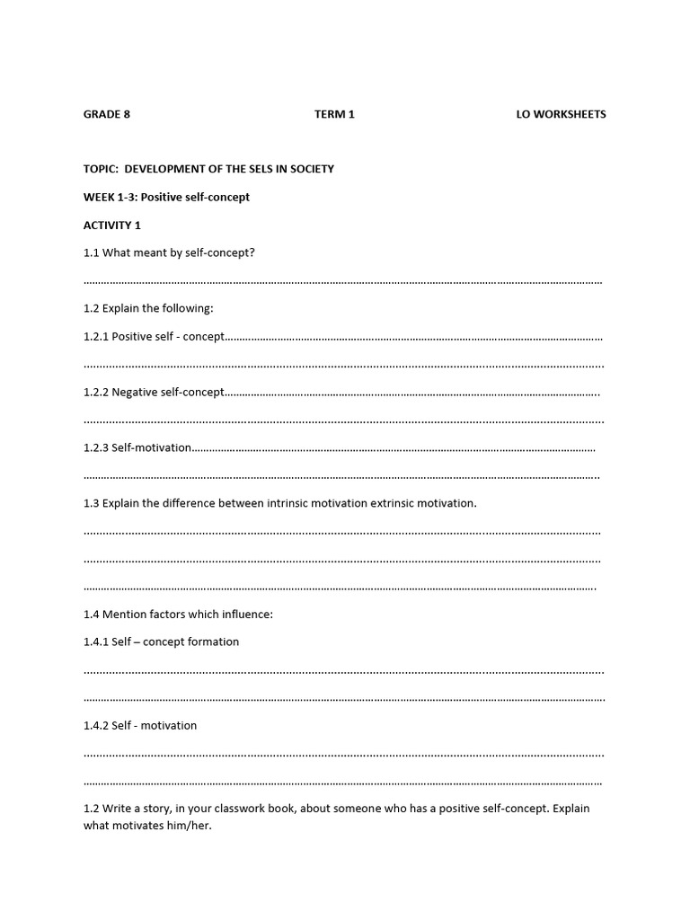 Grade 8 Term 1 4 Lo Worksheets Pdf Sexual Orientation Hivaids