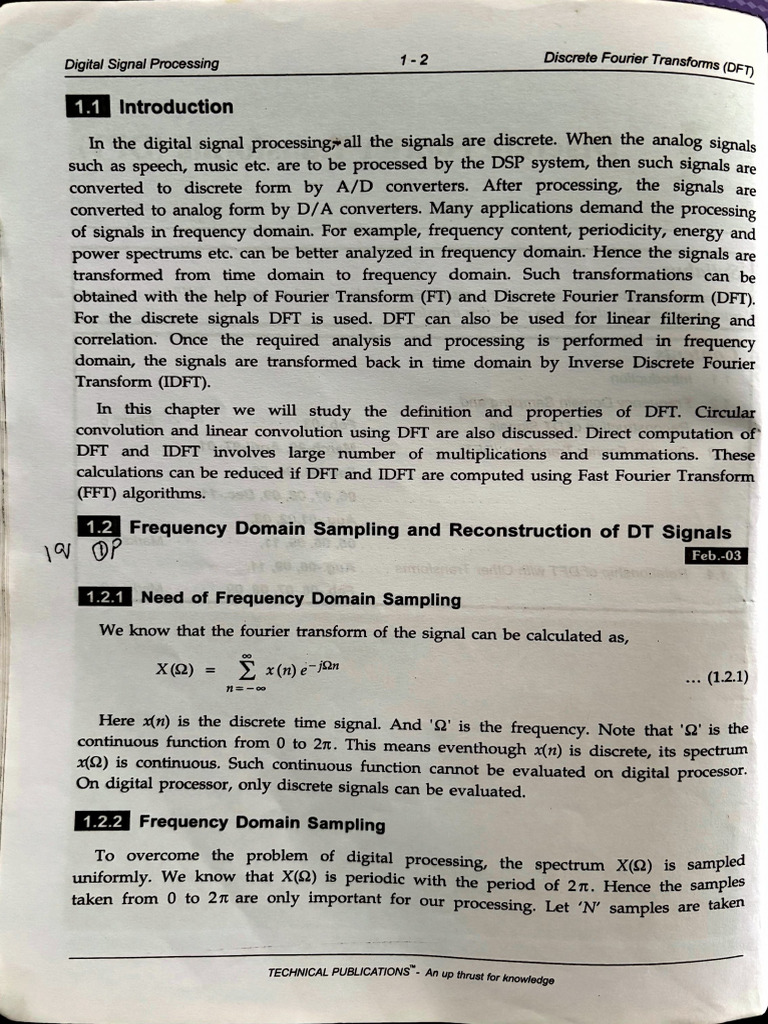 DSP Module 1 Textbook | PDF