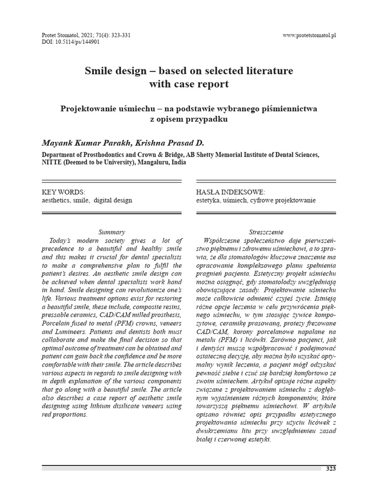 Aesthetic Smile Design Techniques | PDF | Dental Anatomy | Dentistry ...