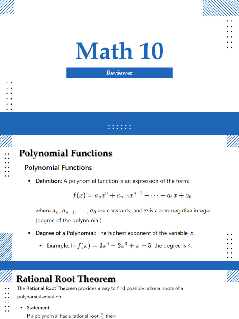 Math 10 Reviewer | PDF | Teaching Methods & Materials | Computers