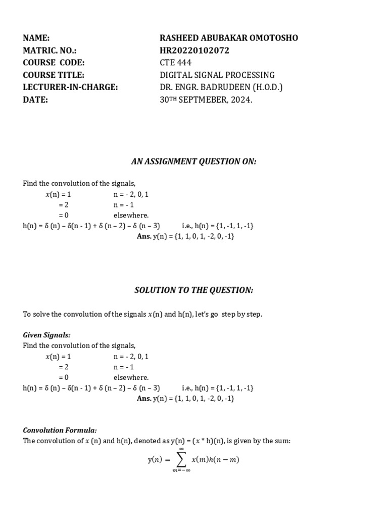 RASHEED ASSIGNMENT | PDF | Applied Mathematics | Mathematical Analysis