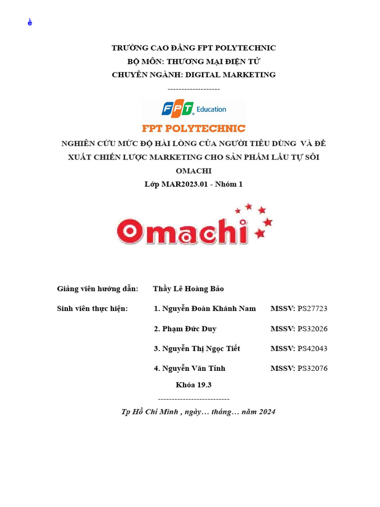 GD1 - Nhom 1 - Lau Tu Soi Omachi | PDF
