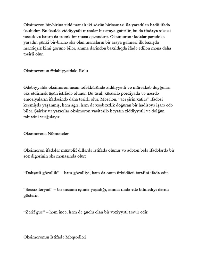 Oksimoron | PDF