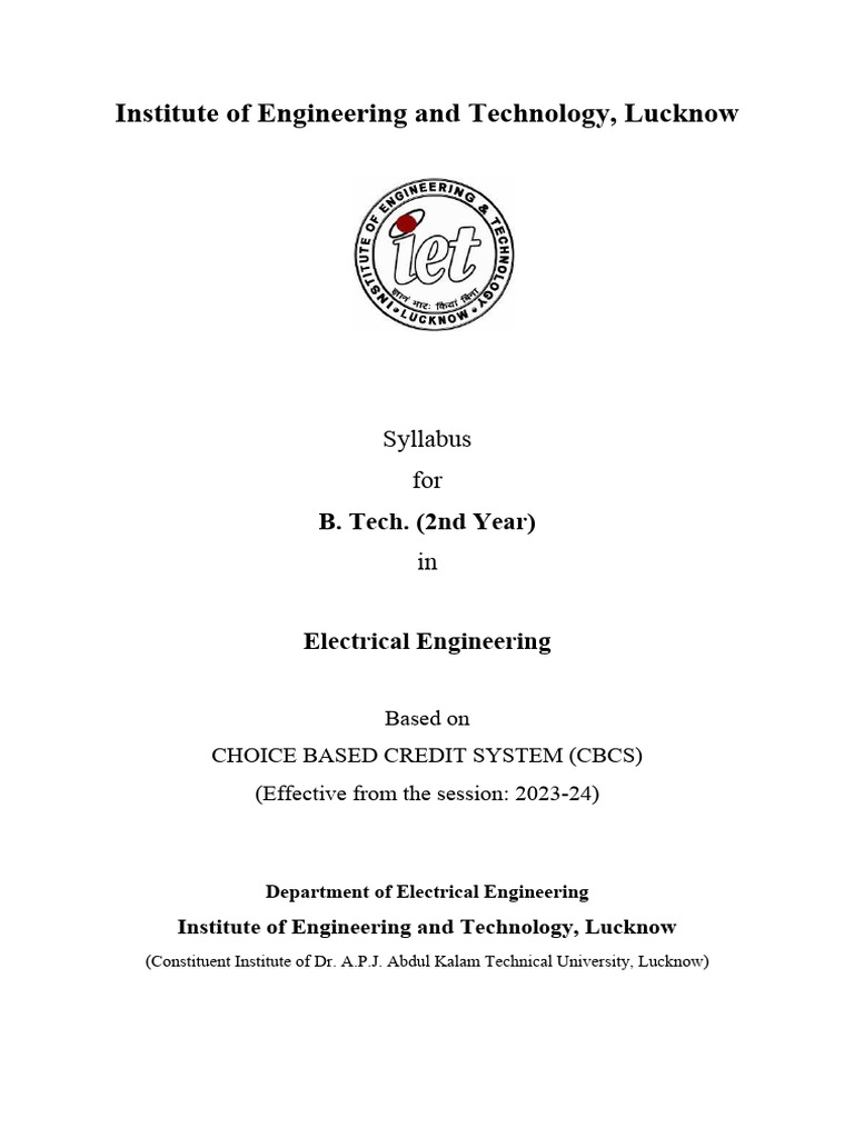 2nd Year Syllabus_EED | PDF | Electric Motor | Magnetic Field
