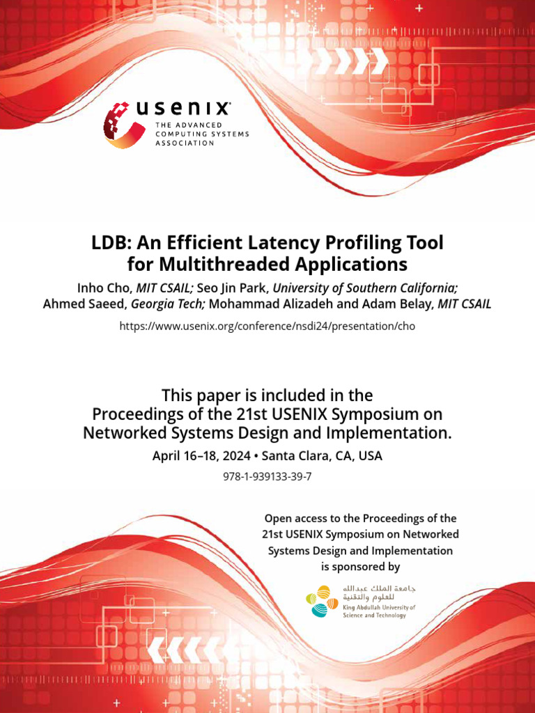 Nsdi24 Cho | PDF | Thread (Computing) | Computer Programming