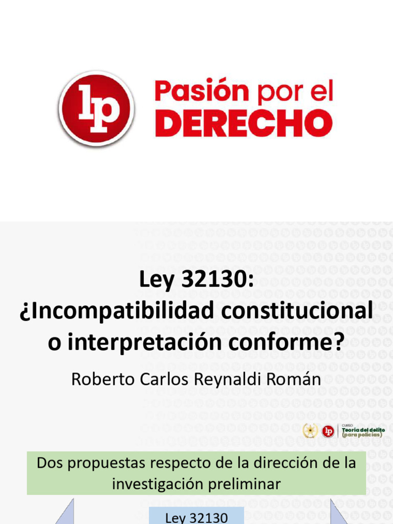 S 7 LEY 32130 Reynaldi Román | PDF | Policía | Fiscal
