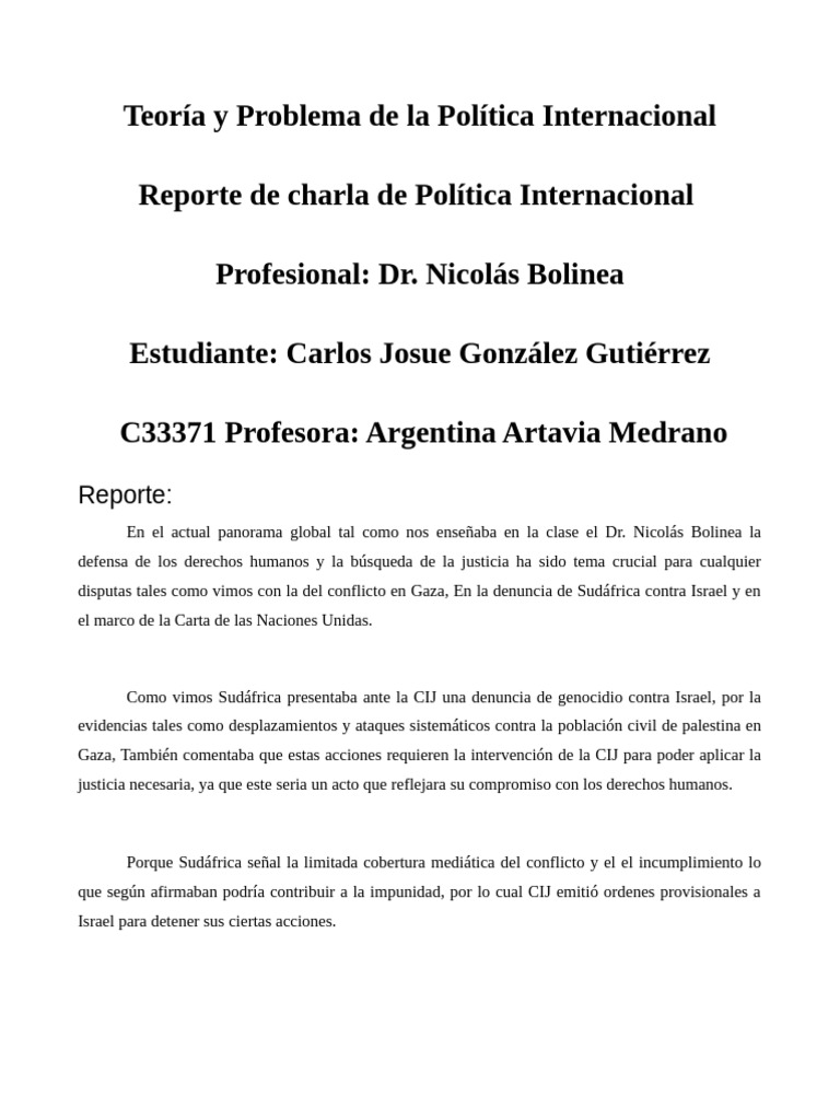 El Reporte de La Charla | PDF