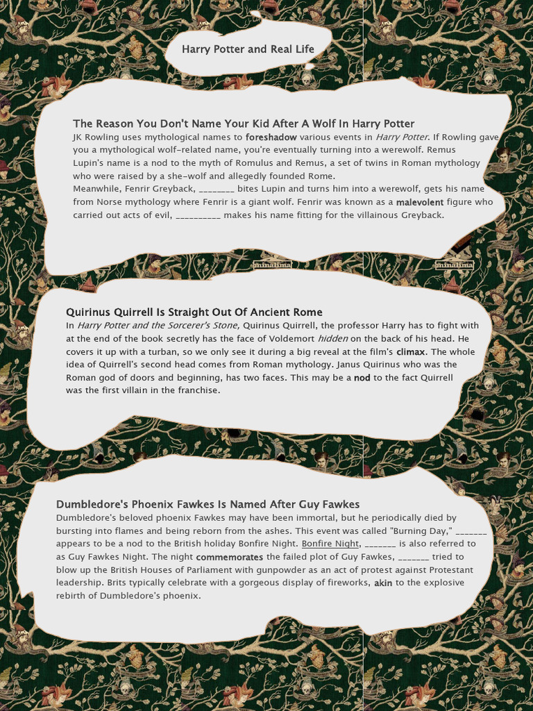 Harry Potter in Real Life | PDF | Harry Potter