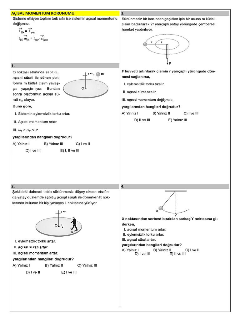 12-2-3-Açisal Momentum Korunumu-Xxxxxxxx | PDF