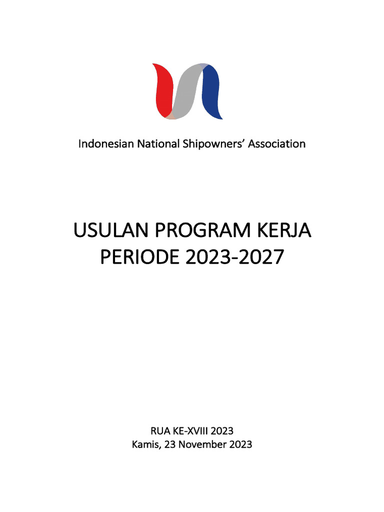 Usulan Program Kerja Pengurus Periode 2023-2027 | PDF