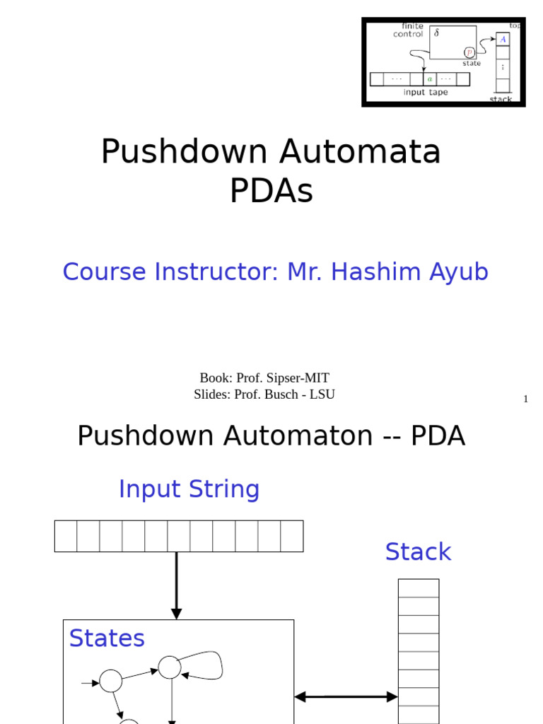 19PushDownAutomata | PDF | Models Of Computation | Formal Methods