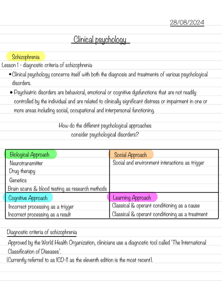 Schizophrenia Diagnosis and Treatment Insights | PDF | Schizophrenia ...