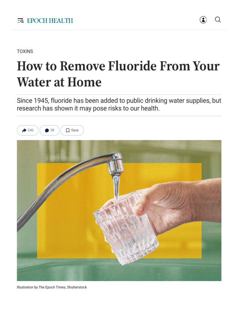 Remove Fluoride from Water: Methods | PDF | Fluoride | Water