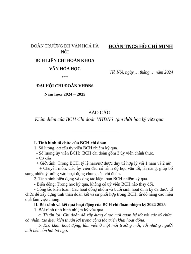 kiểm điểm BCH | PDF