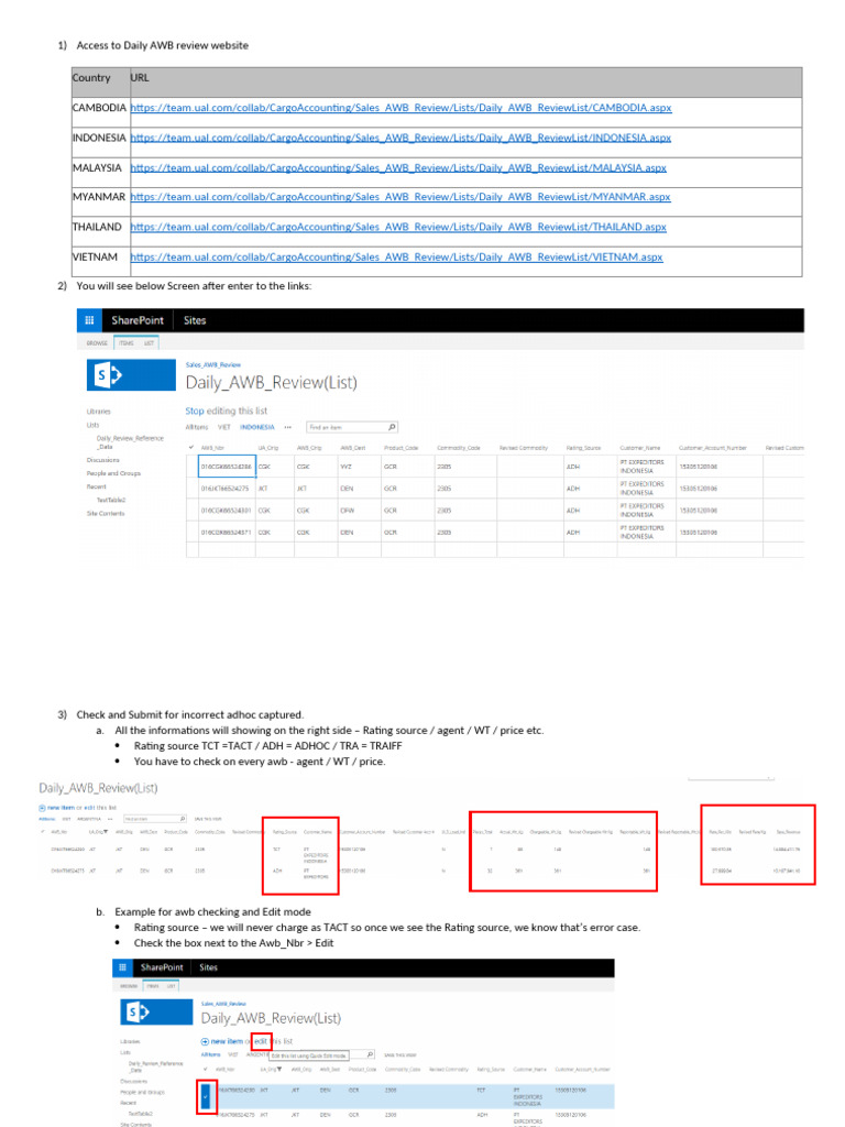Daily AWB Review | PDF | Business | Finance & Money Management