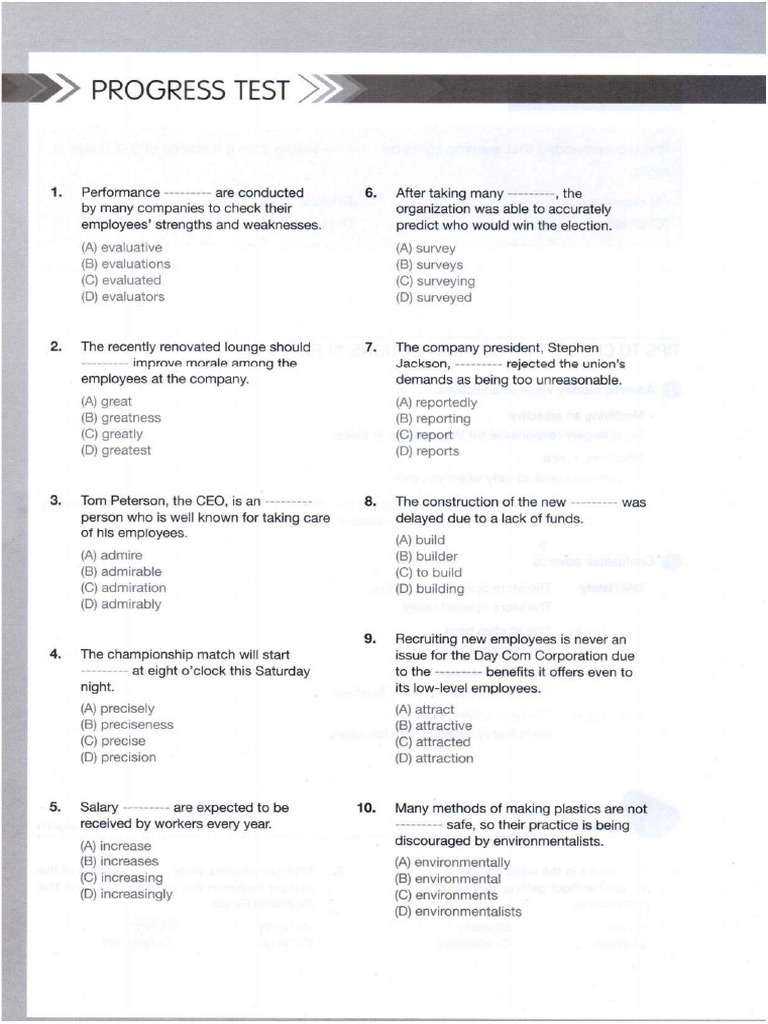 (Word Form - Exercise) - TOEIC | PDF