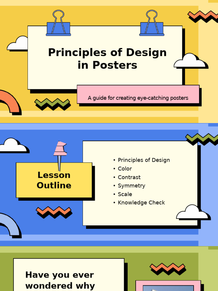 Principles of Design in Posters Education Presentation in Yellow Beige ...