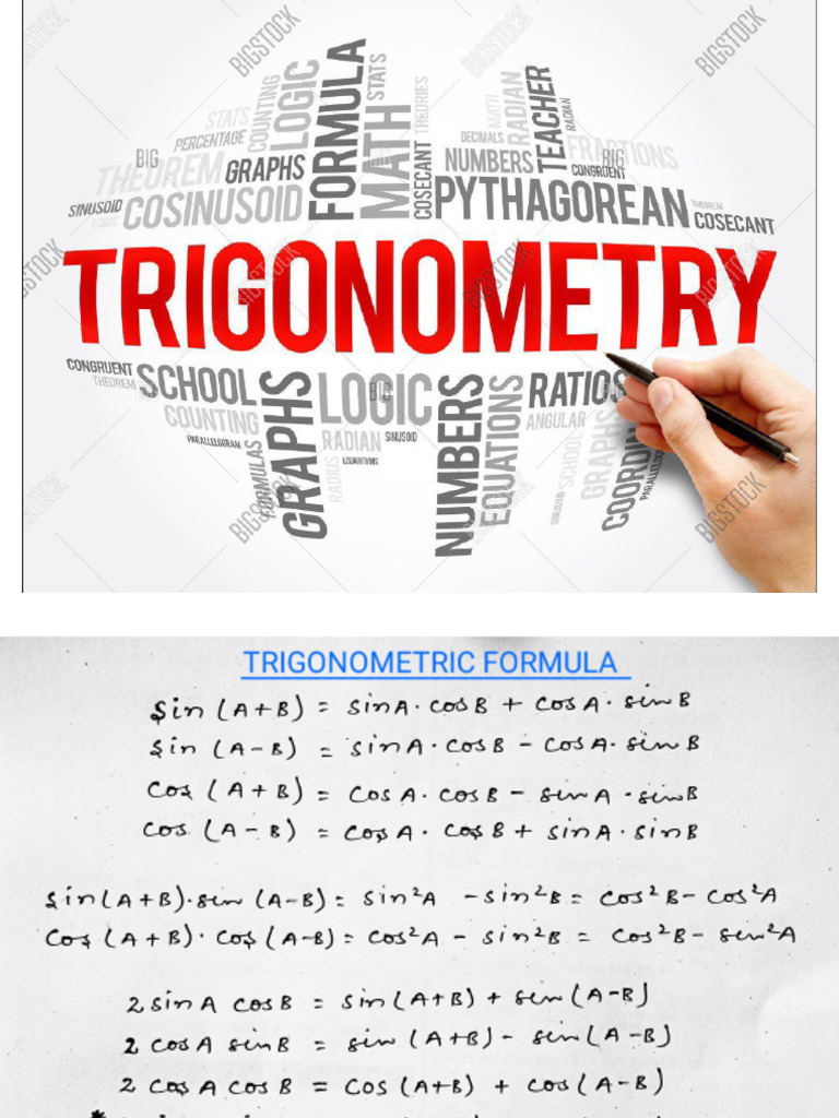 Trigonometric Formula Jeelevel | PDF