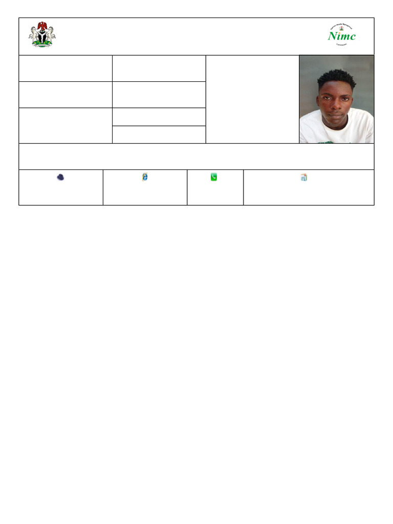 Nigeria National Identification Number Slip | PDF