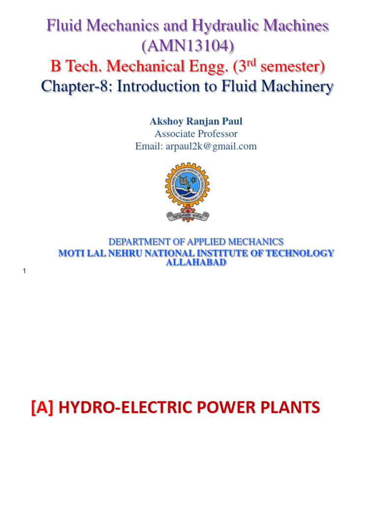 Chapter-8 - Intro. To Fluid Machinery | PDF | Pump | Turbine