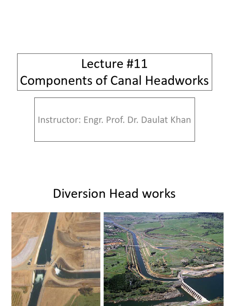 Components of Canal Headworks | PDF | River | Physical Geography