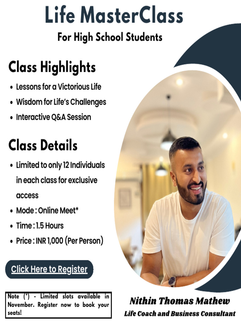 Life MasterClass Registration | PDF