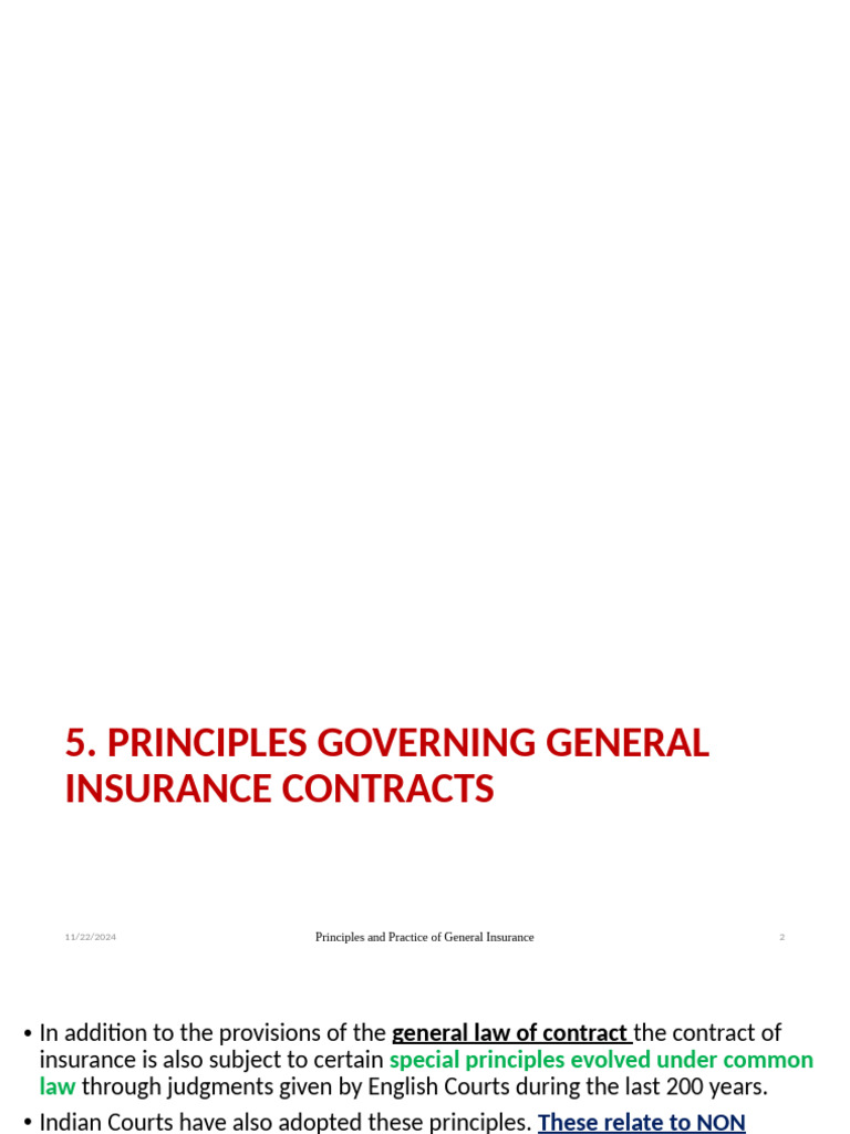Module 4 (Principles of General Insurance Contracts) | PDF | Assignment ...