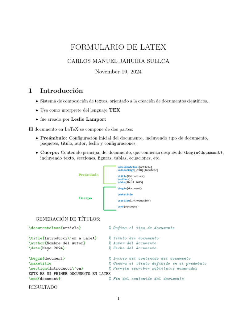 Formulario de Latex | PDF